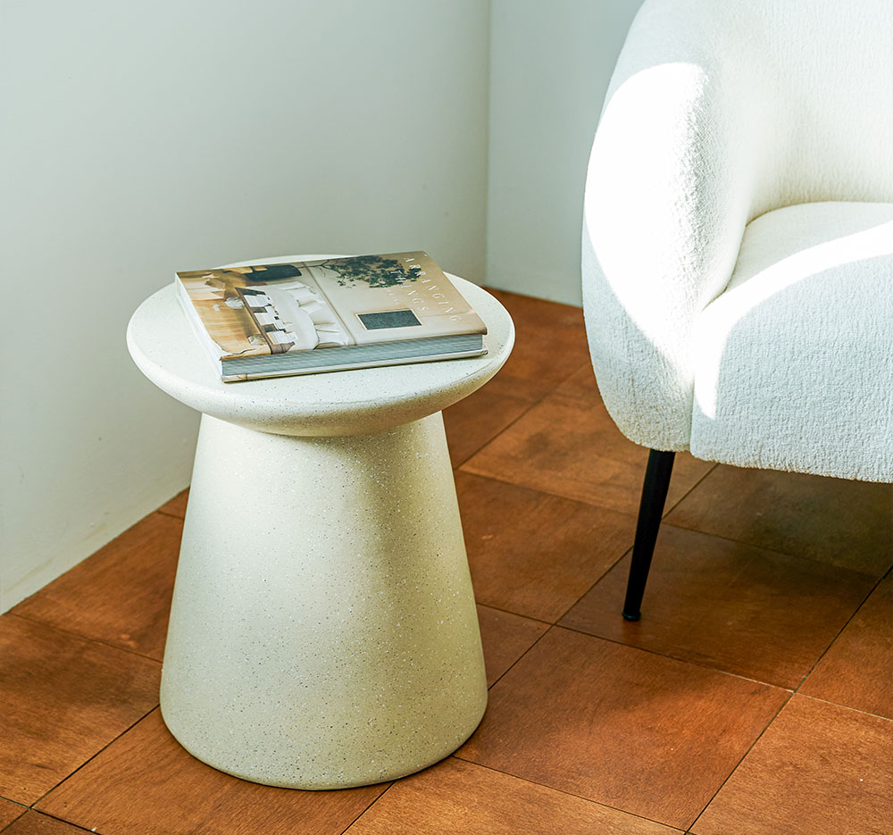 DAUST65 사이드테이블 Pedestal Desert Sandy Dot Smooth Surface Beige Side Table